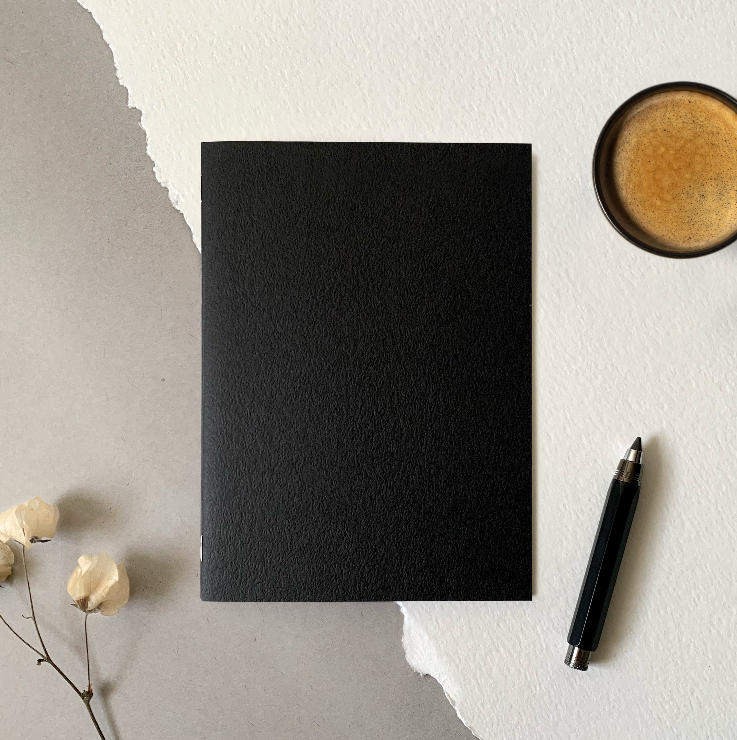 A5 Slimline Embossed Notepad - Charcoal - Matere Studio