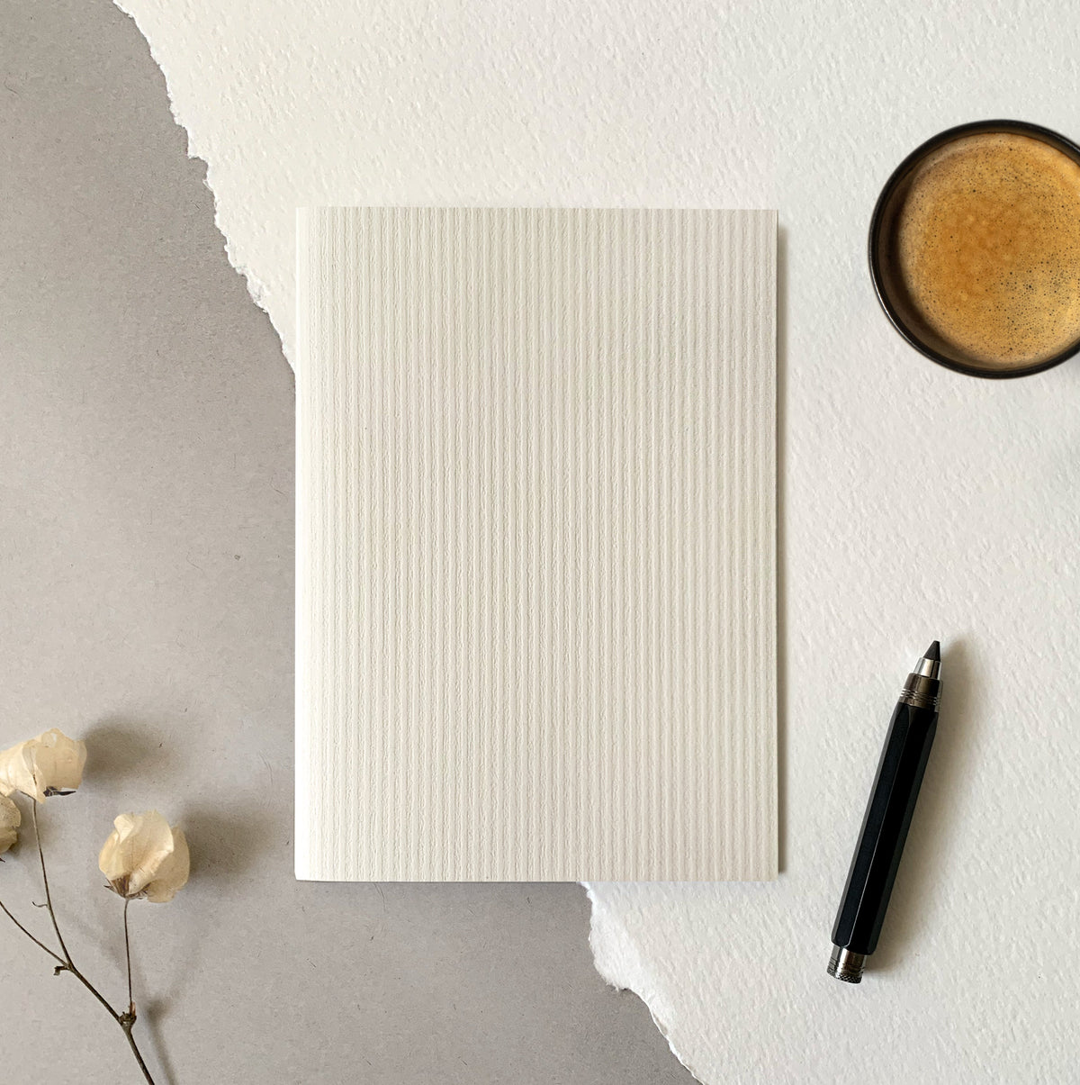 A5 Slimline Embossed Notepad - Chalk - Matere Studio